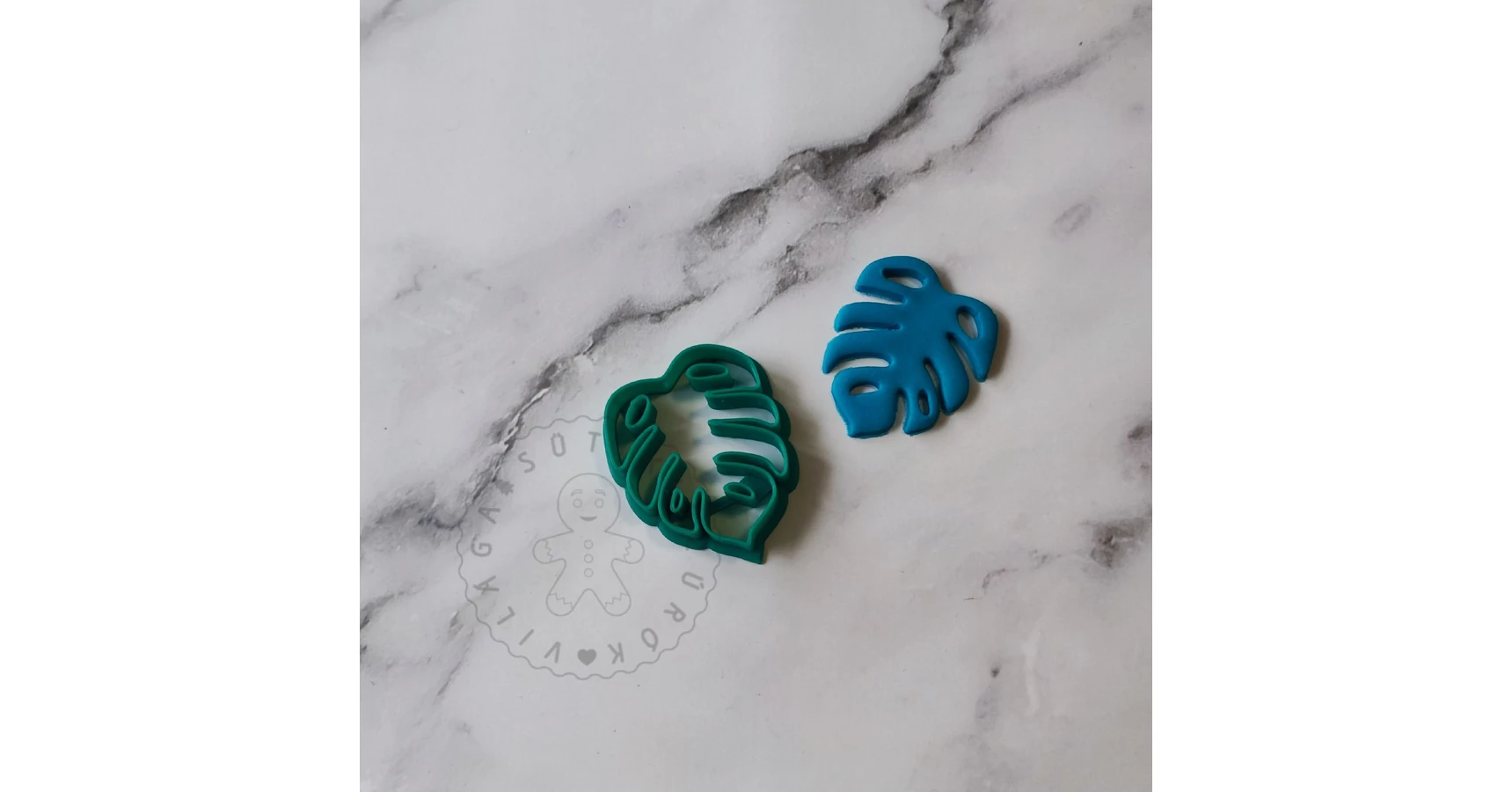 Növények Monstera levél 07 süthető gyurma kiszúró